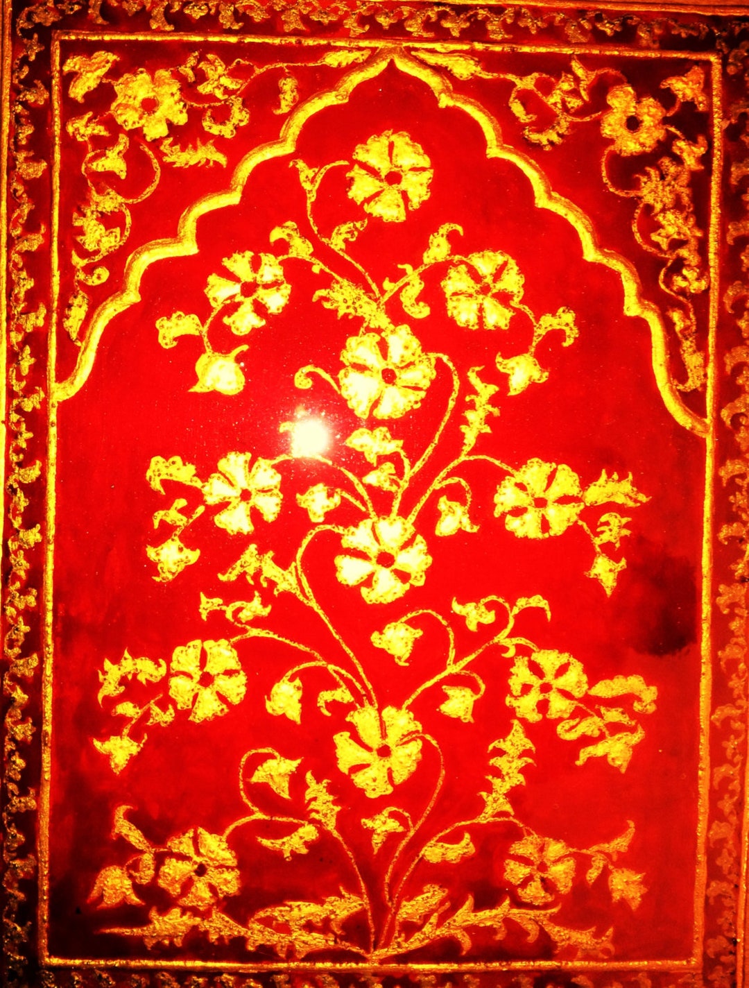 Exotic Indian Art With Mughal and Rajasthani Motif-lacquer Finish-oil ...