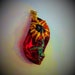 Red Crystal Sunflower - Hand Painted Crystal Pendant - Etsy