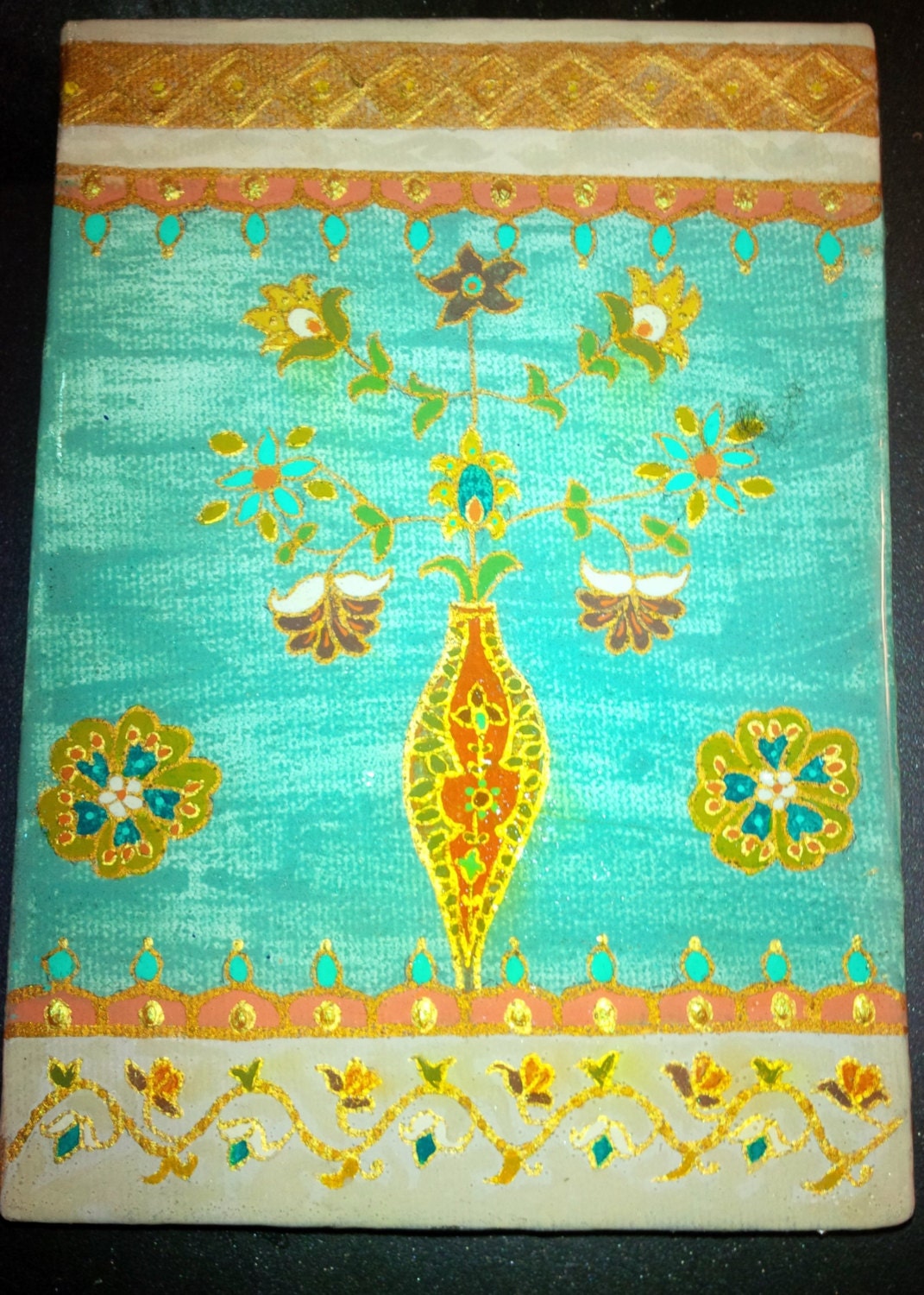 Exotic Indian Art With Mughal and Rajasthani Motifs-lacquer Finish ...