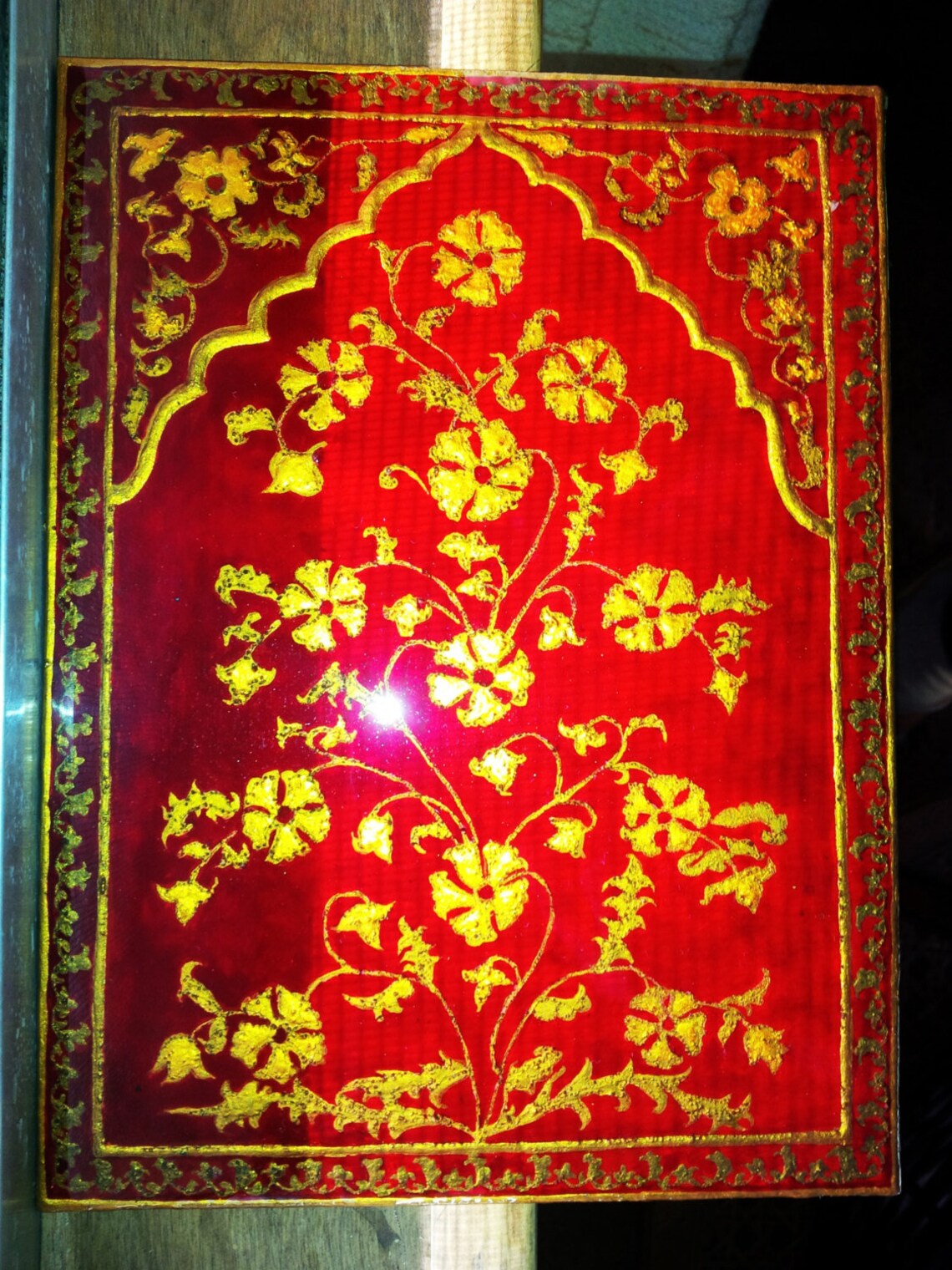 Exotic Indian Art With Mughal and Rajasthani Motif-lacquer Finish-oil ...