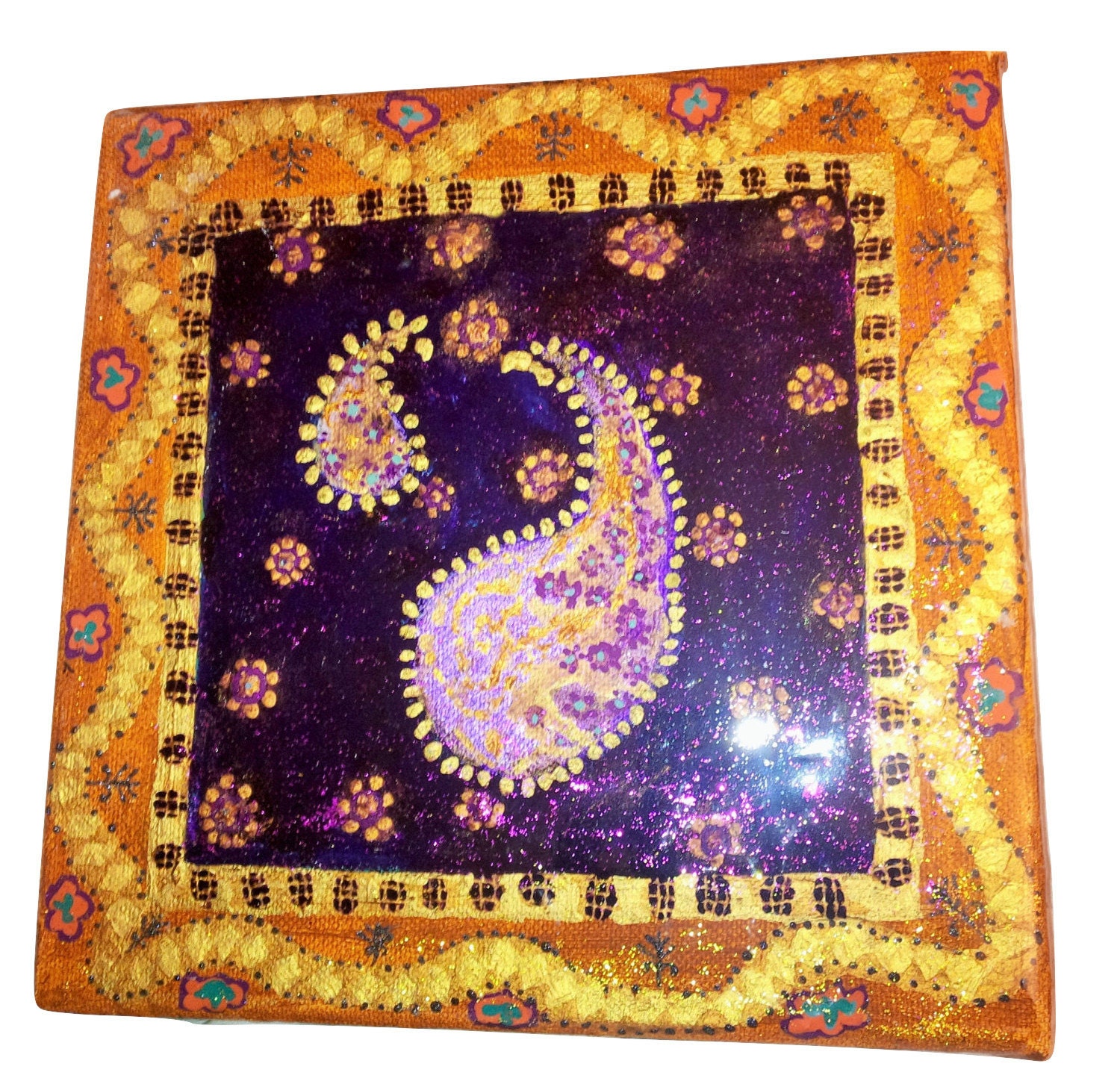Exotic Indian Art With Mughal and Rajasthani Motifs-lacquer Finish ...