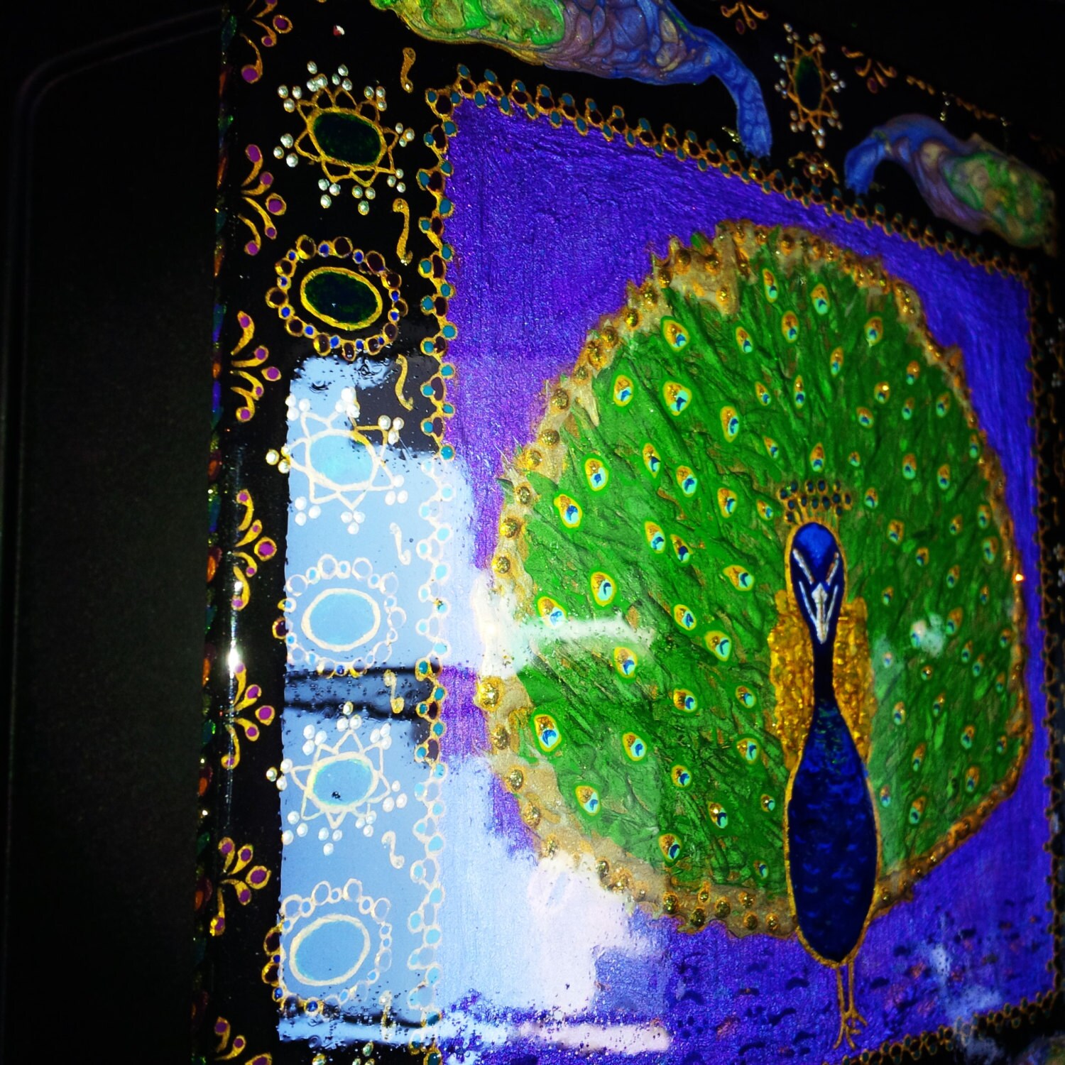 Exotic Indian Art With Mughal and Rajasthani Motif-lacquer Finish-oil ...