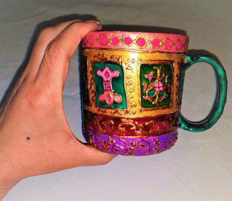Indian Hand Painted Porcelain Coffee Tea Mug | Mehendi | Wedding ...