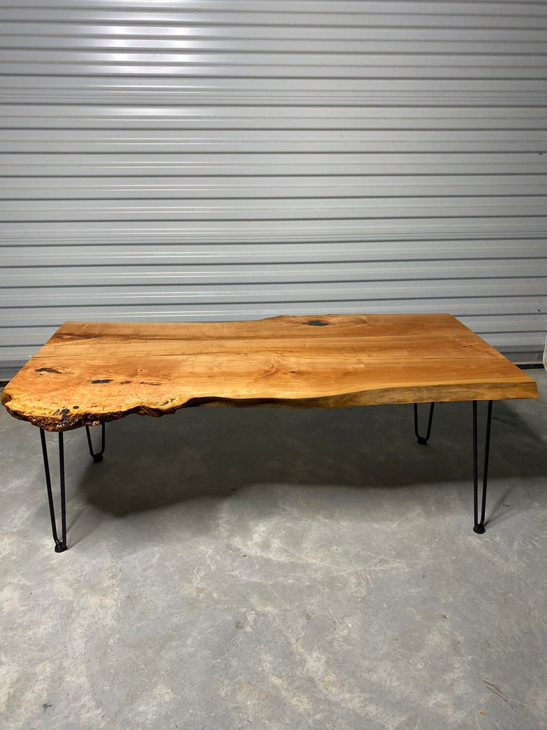 Natural Live Edge Cherry Burl Coffee Table - Etsy