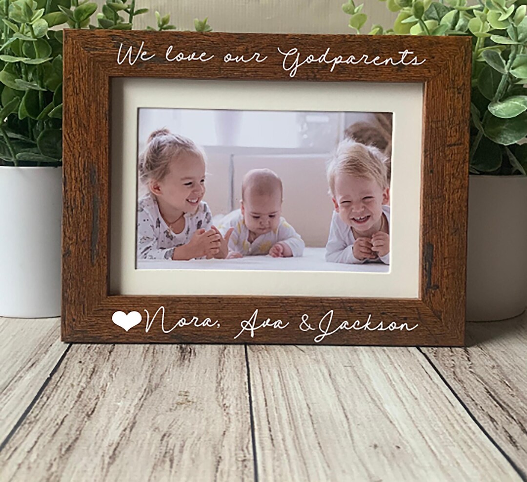 Godparents Picture Frame, Custom Picture Frame, Baptism Frame ...