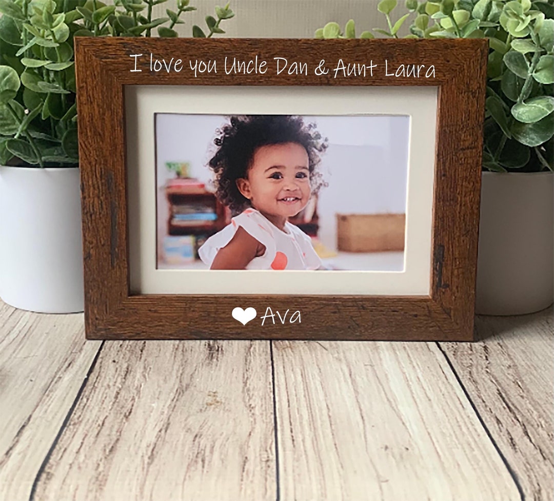 4x6 Aunt and Uncle Picture Frame Custom Frame I Love My Aunt and Uncle ...