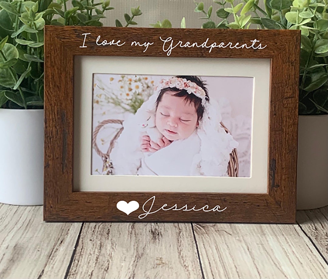 Personalized Grandparents Picture Frame: Custom 4x6 Photo Gift - Etsy