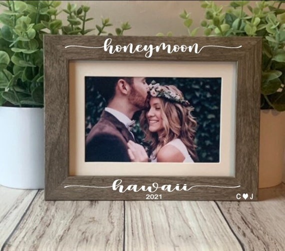Honeymoon Picture Frame Custom Picture Frame Wedding Picture - Etsy