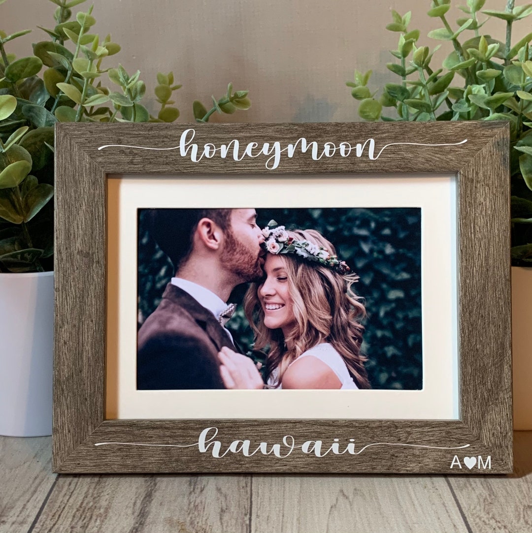 Custom Honeymoon Picture Frame, Wedding Gift, Personalized Photo Frame ...