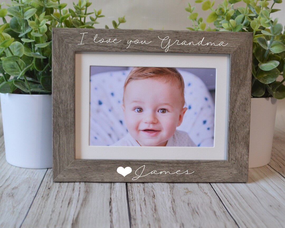 Personalized Grandma Picture Frame: 4x6 Custom Photo Gift - Etsy