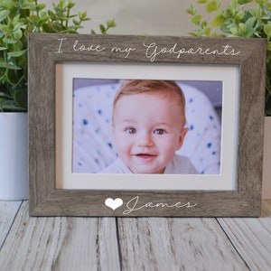 Personalized Godparents Picture Frame: Baptism Gift - Etsy