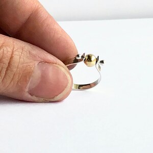 Rolling Ball Fidget Ring, Women's Spinner Meditation Jewelry, Handmade ...