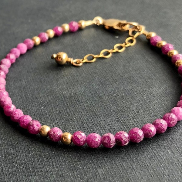 Ruby Bracelet - Etsy