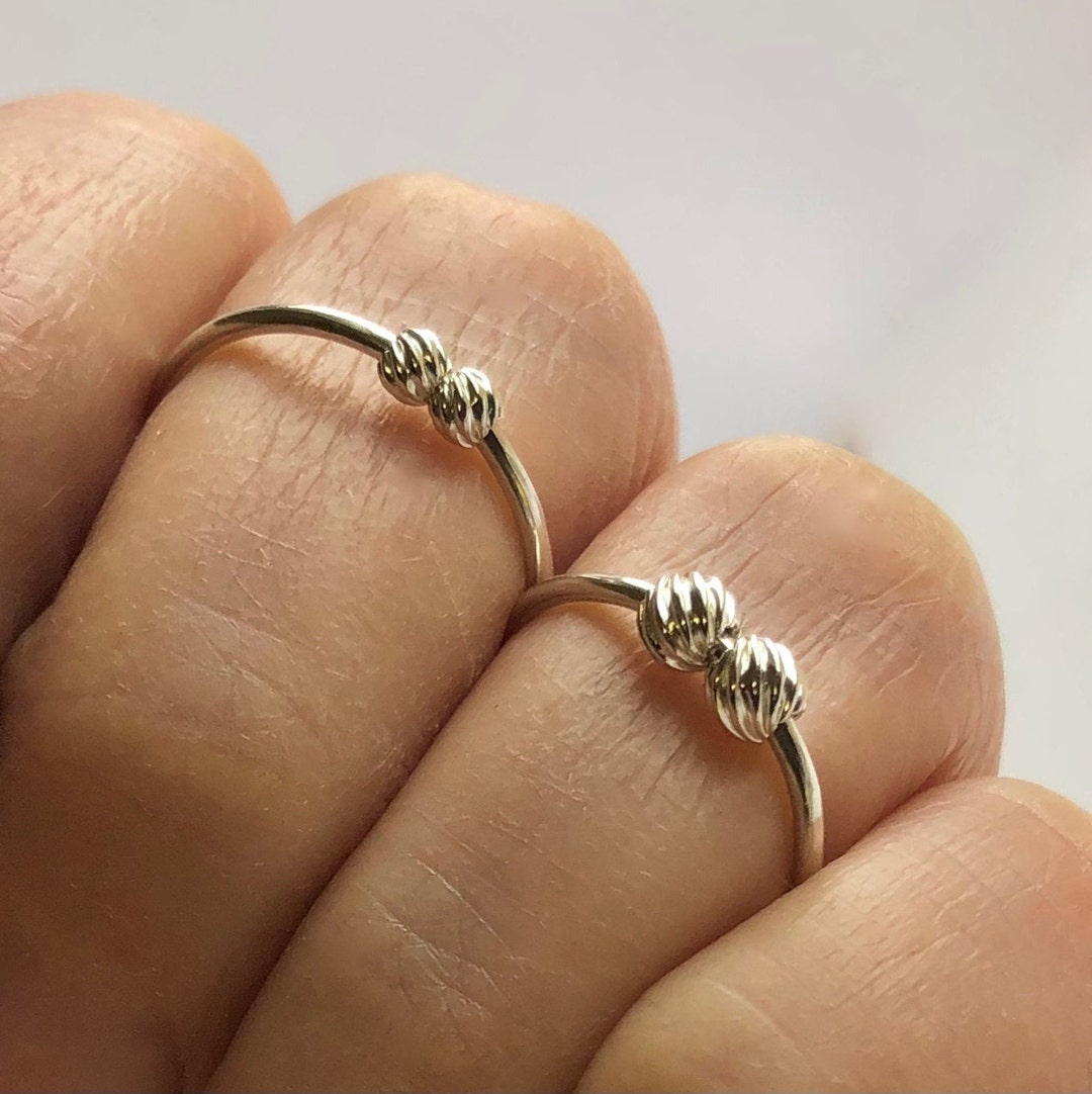 Silver Fidget Ring Women, Anxiety Spinner Jewelry Stress Relief, Dainty ...