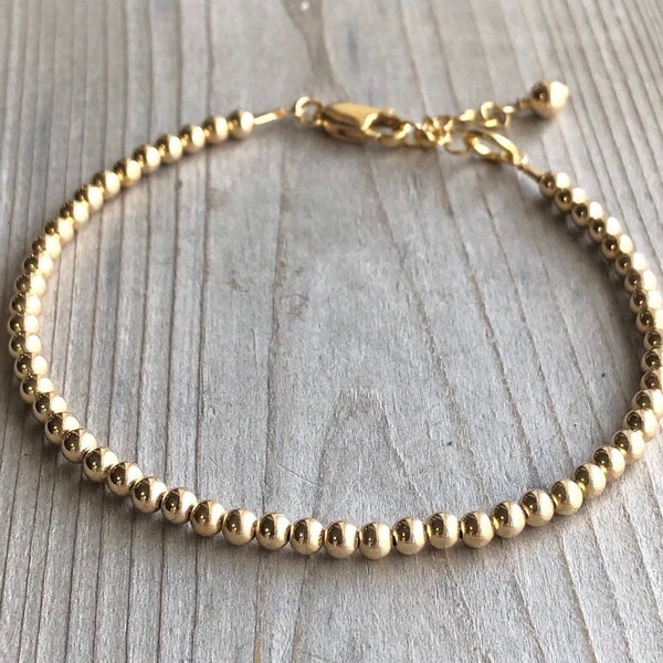 Gold Ball Bracelet - Etsy