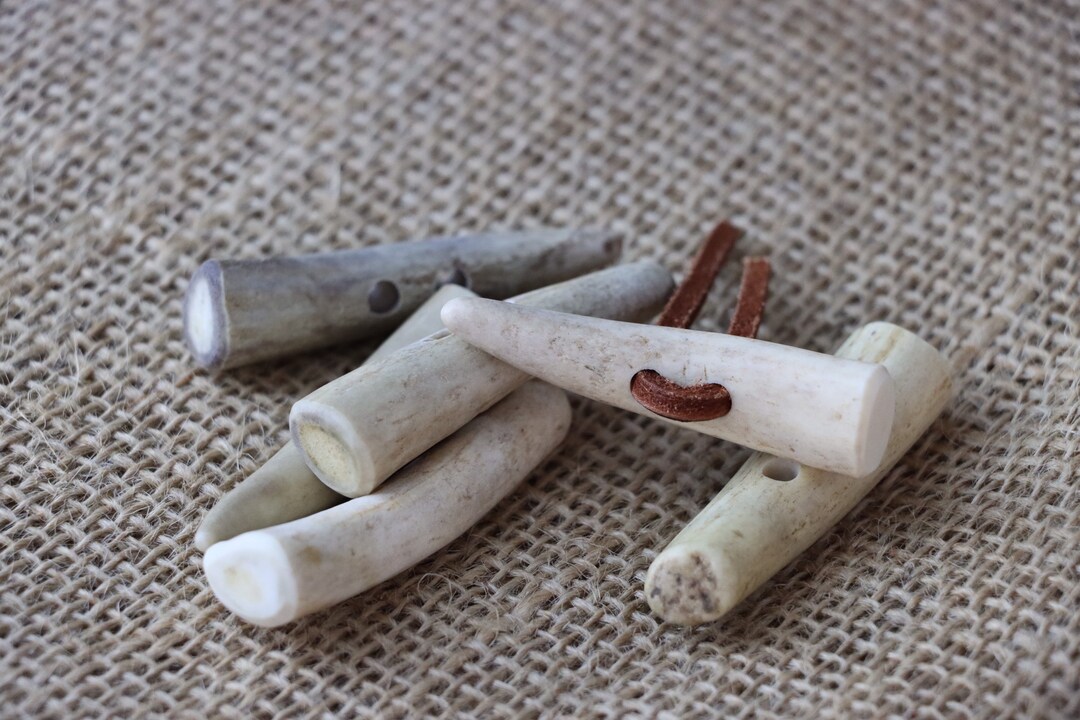 Natural Deer Antler Toggle Buttons: Medium, 2 Ct. - Etsy