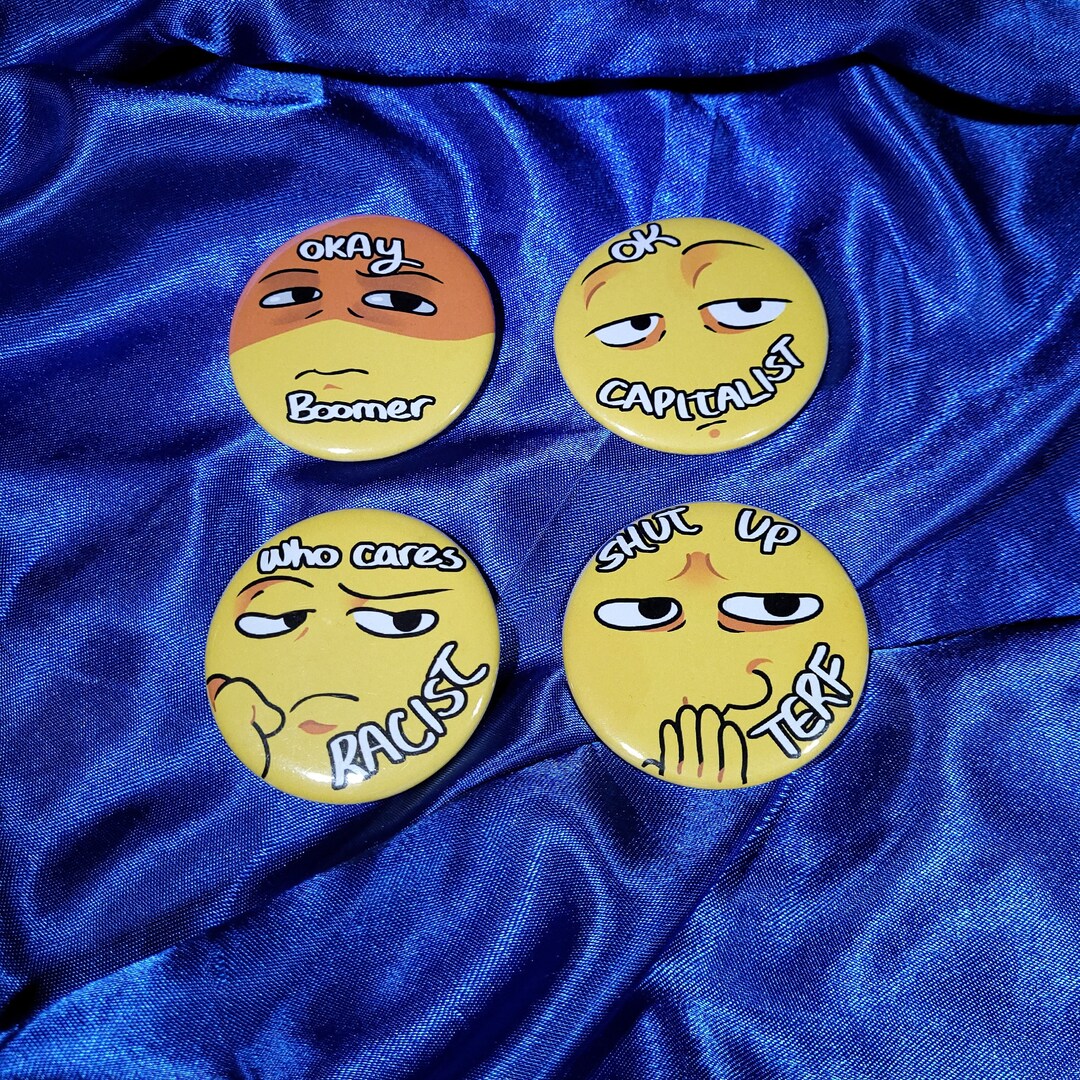 Indrid: Okay Boomer Emoji Buttons - Etsy