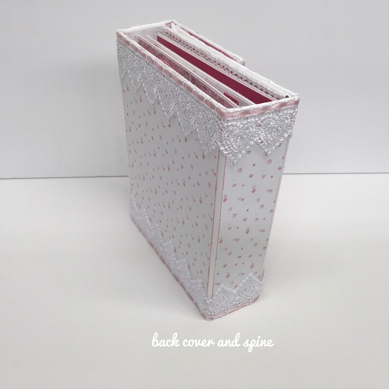 Price Reduced Handmade Baby Girl Mini-album in Pink and White With Baby ...