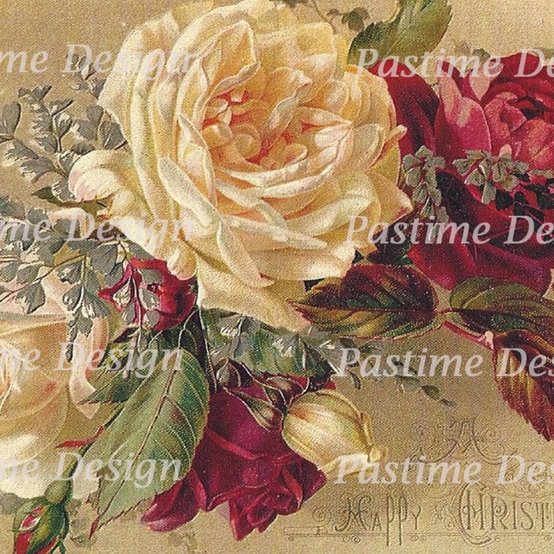 Vintage Roses Flowers Xmas - Etsy