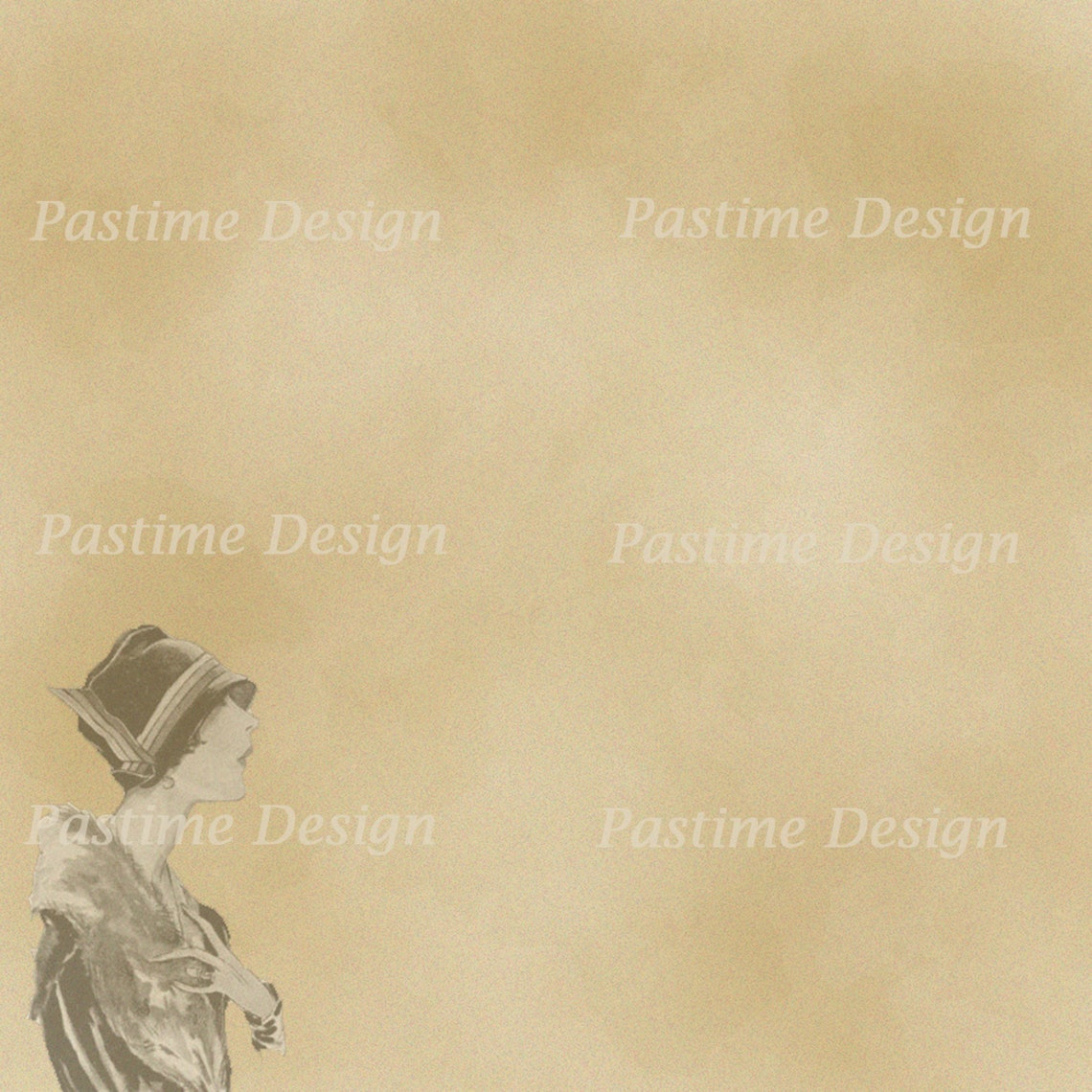 Vintage Antique Scrapbook Paper With 1920s Flapper - Etsy