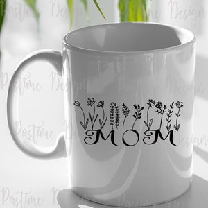 Mom Floral PNG, Mom PNG, Mom SVG, Mom With Flowers Png, Floral Mom Svg ...