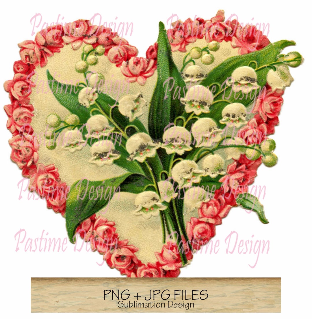 Vintage Valentine Download,victorian Valentine Png,heart Sublimation ...