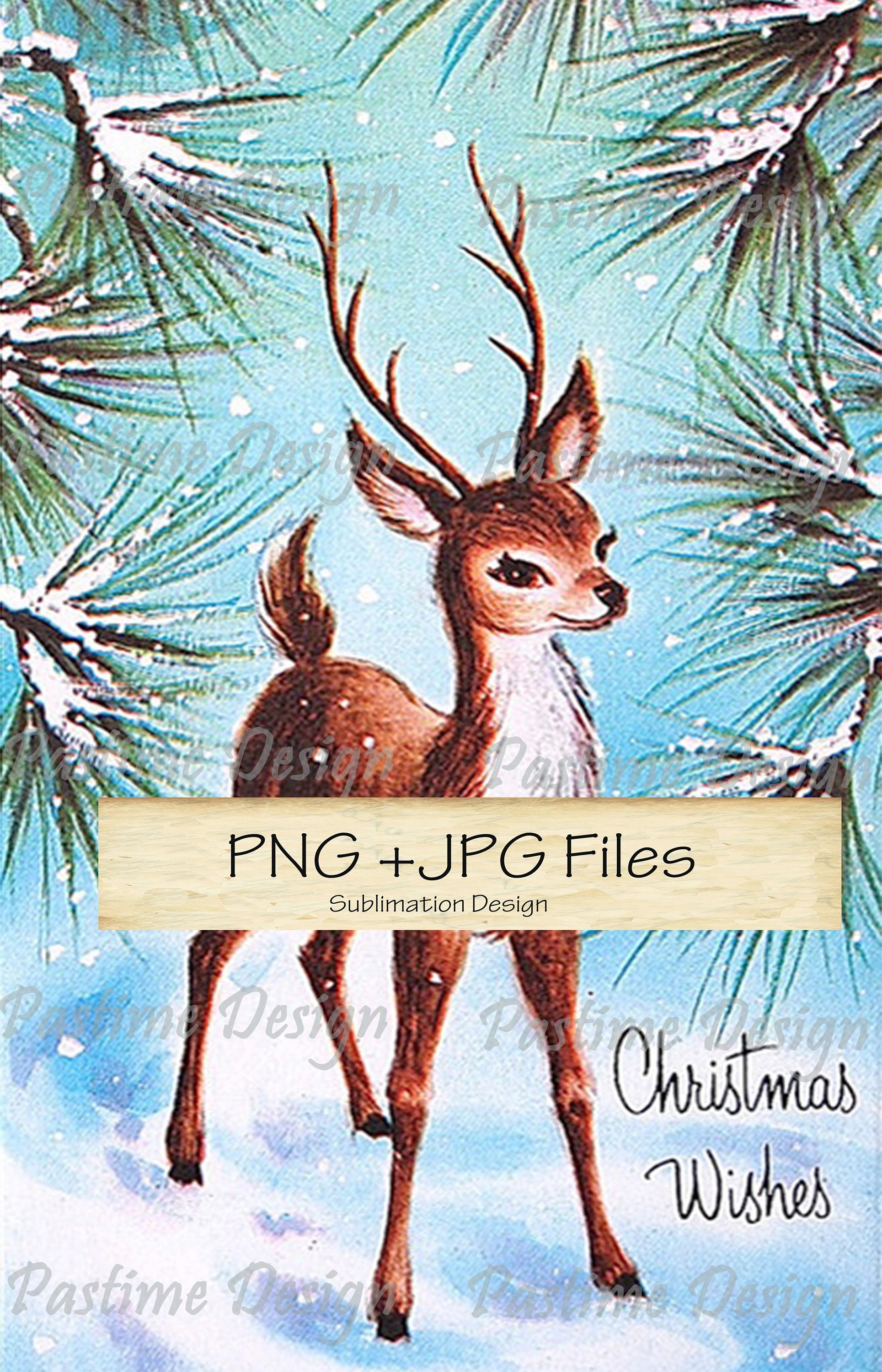 Vintage Reindeer Image Download,reindeer Clipart,reindeer Printable ...