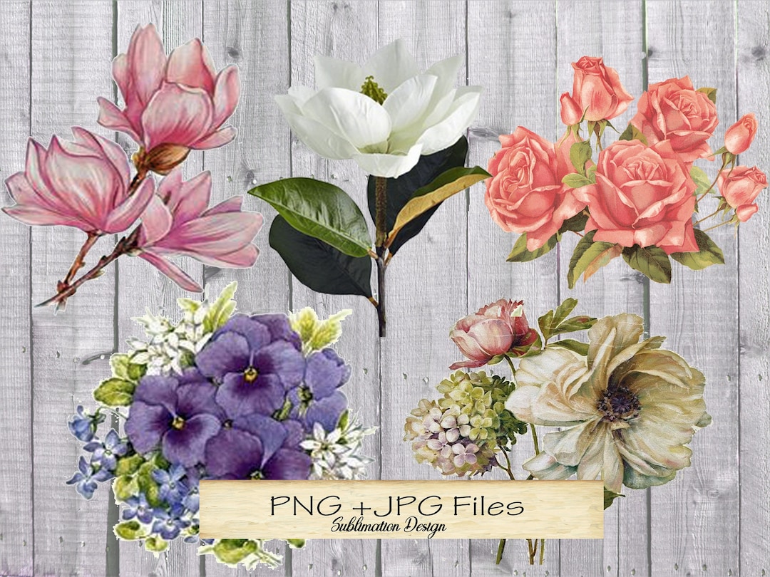 Vintage Flower Clip Art, Vintage Flower Pngs ,vintage Flower Images ...