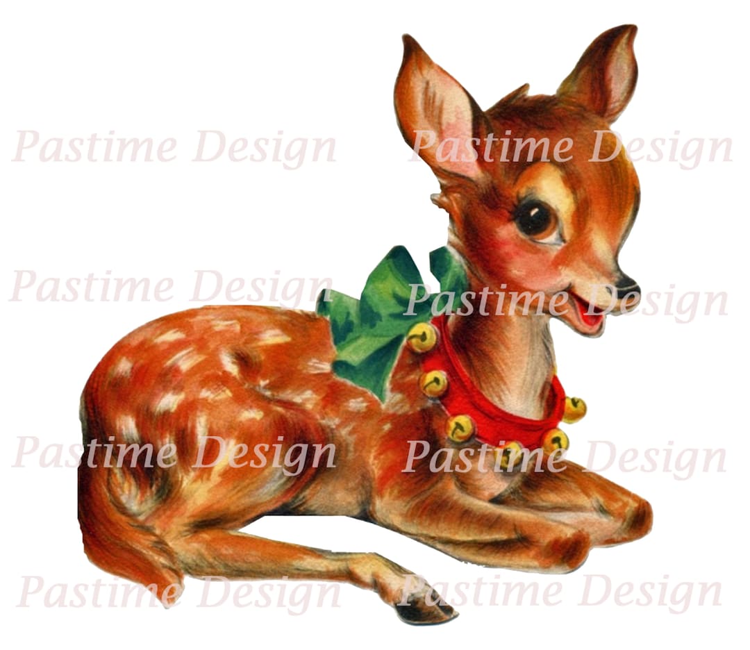 Vintage Reindeer Image Download,reindeer Clipart,reindeer Printable ...