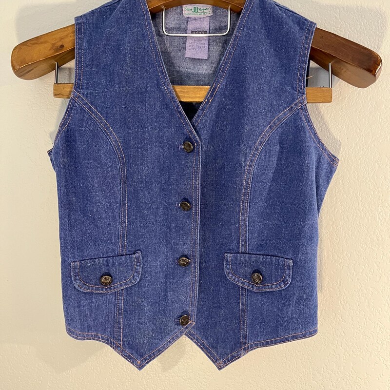 Vintage Sears Denim Vest - Etsy