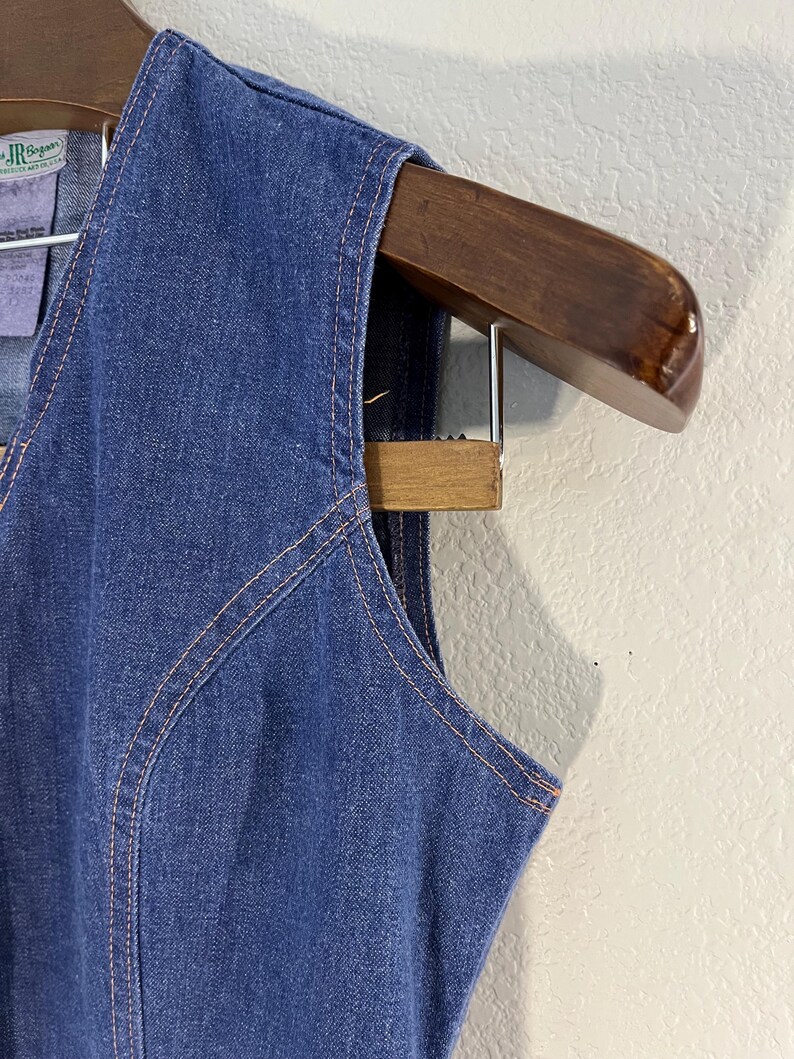 Sears JR Bazaar 70s Sears Roebuck Vintage 100% Cotton Denim Jean Vest ...