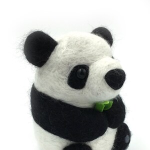 Cute Little Panda Needle Felt Wool Zoo Wild Animals - Etsy