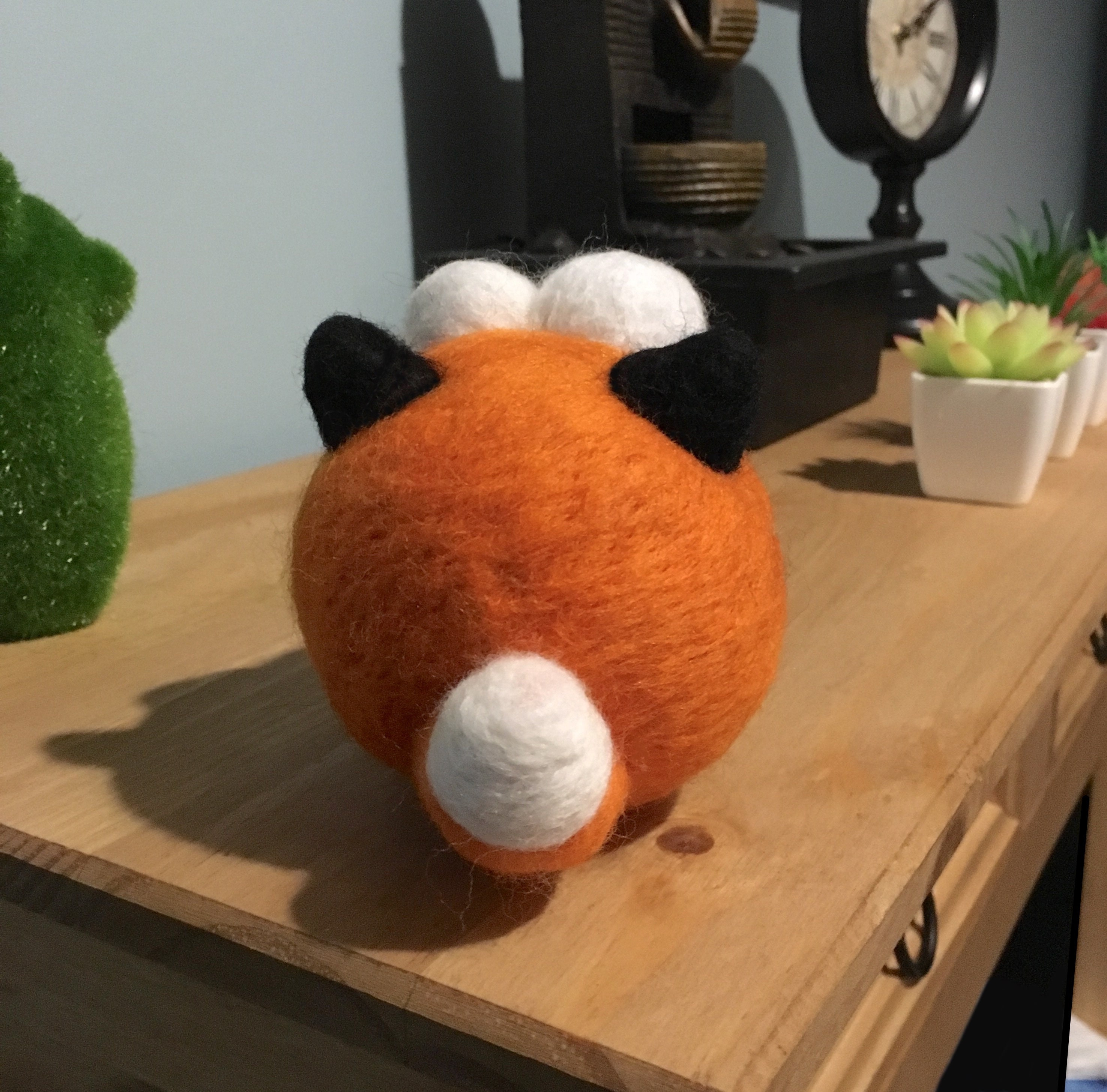 Cute Little Chubby Fox Needle Felt Wool Goggly Eyes - Etsy