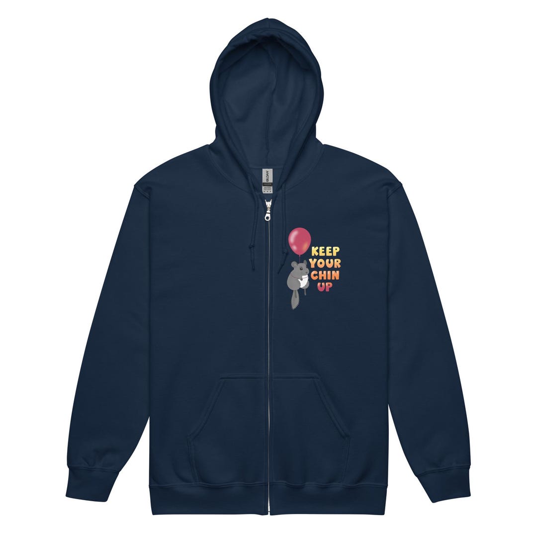 Cheeky Chins • Chinchilla • Chin up • Unisex Zip Hoodie - Etsy