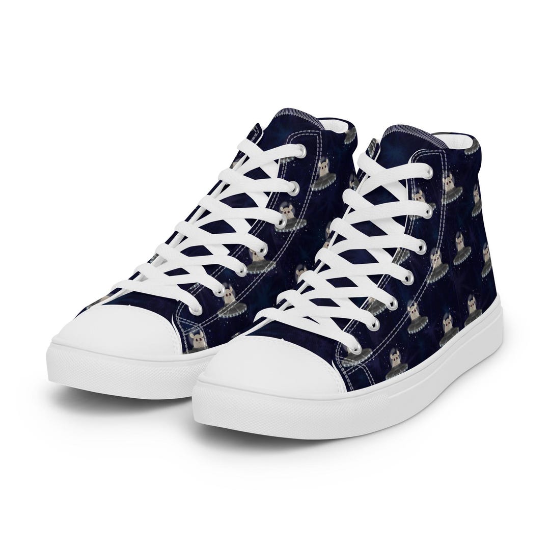 Cheeky Chins • Chinchilla • Space Chin • Women’s High Top Canvas Shoes ...