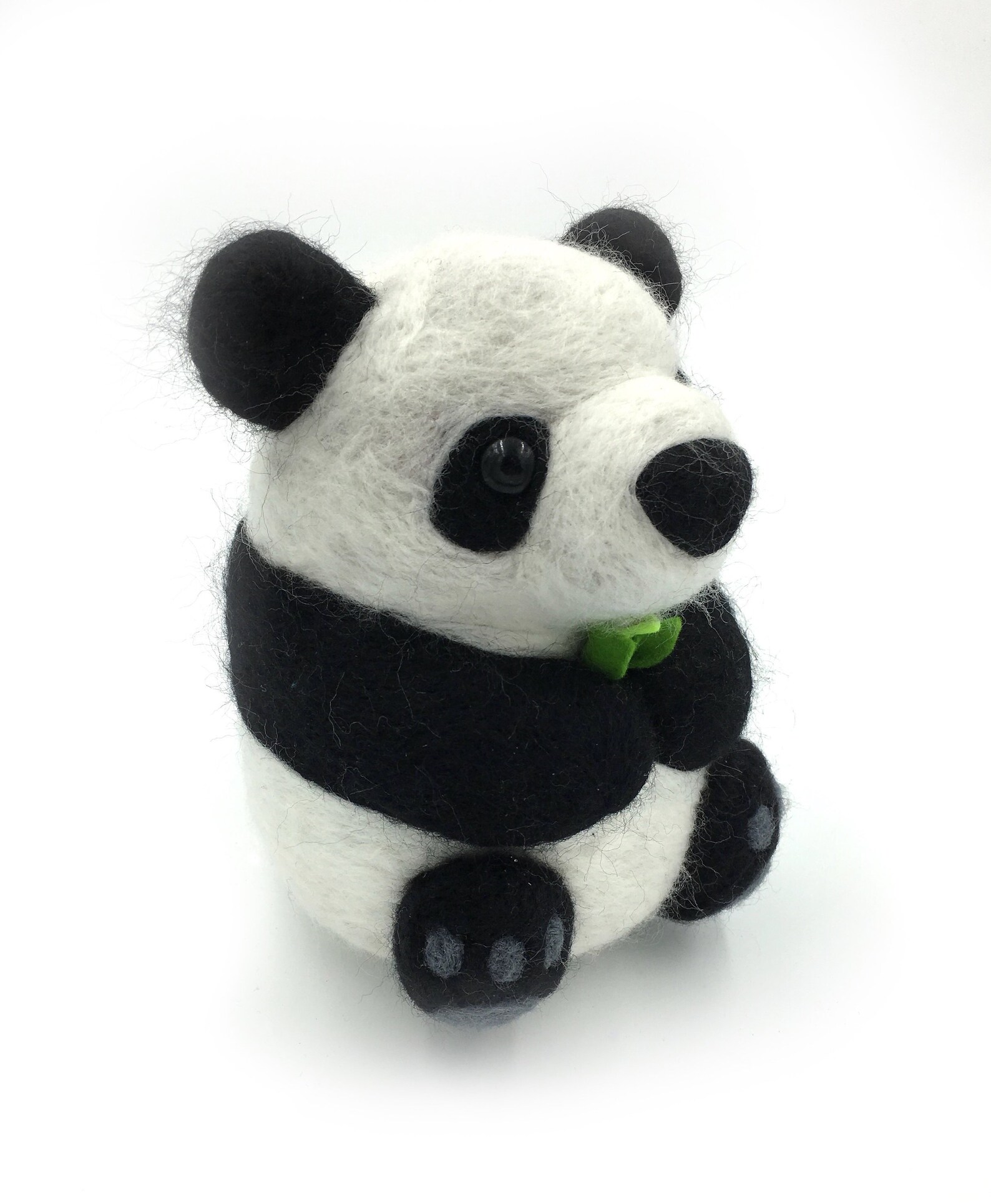 Cute Little Panda Needle Felt Wool Zoo Wild Animals - Etsy