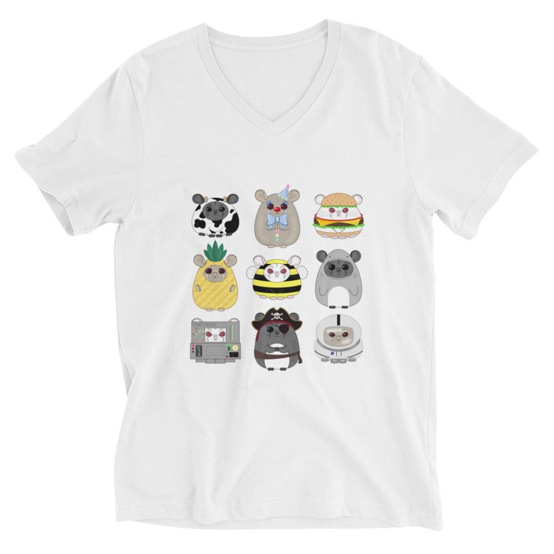 Cheeky Chins • Chinchilla • Fancy Dress • Unisex V-neck T-shirt - Etsy