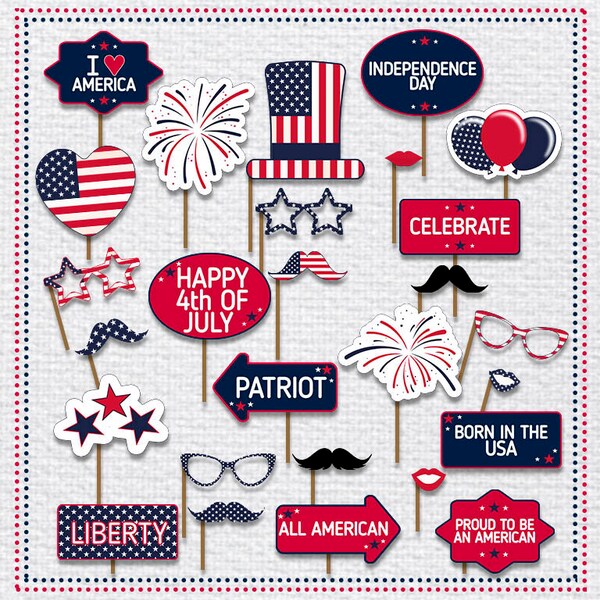 July 4th Photo Booth - Etsy