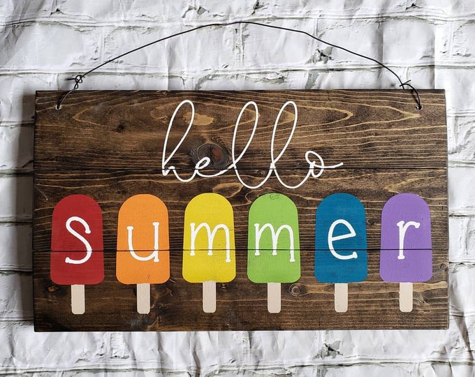 Hello Summer Hanging Sign - Etsy