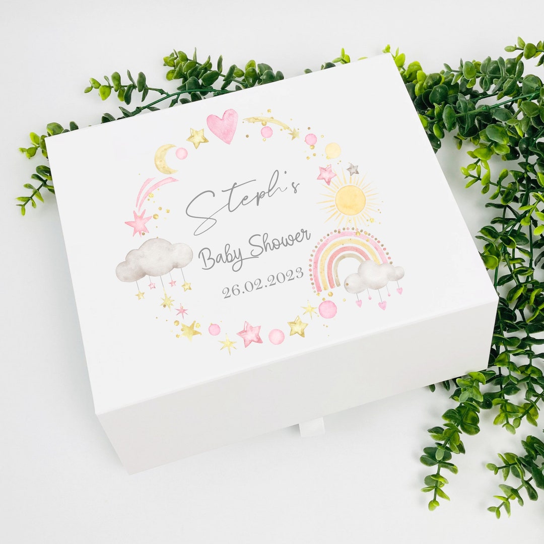 Personalised Name Baby Shower Gift Box, Baby Shower Gift Box, Special ...