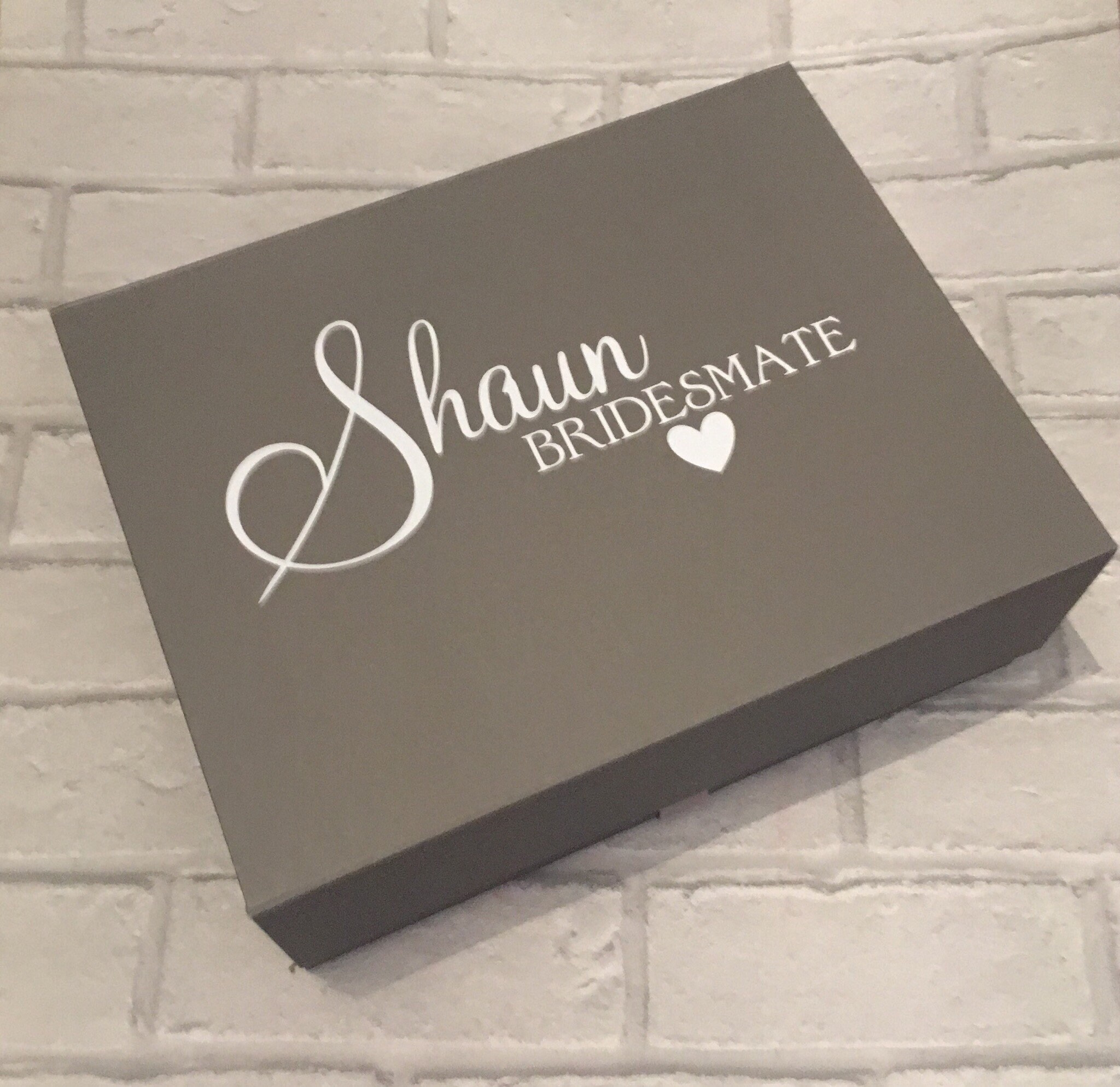 Personalised Grey Bridal Party Giftbox, Wedding Party Gift Box, Flower ...
