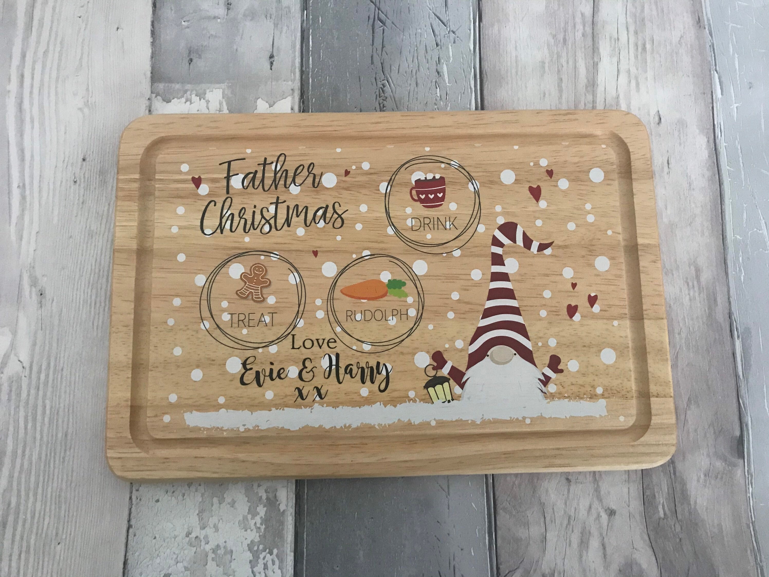 Wooden Christmas Eve Treat Boards, Santa Treat Board, Christmas Eve ...