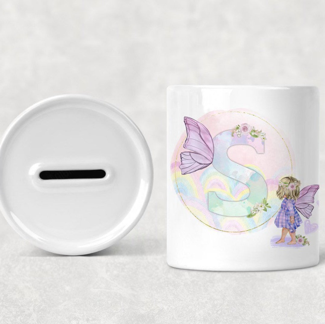 Personalised Fairy Letter Money Box, Piggy Bank, Ceramic Money Box ...