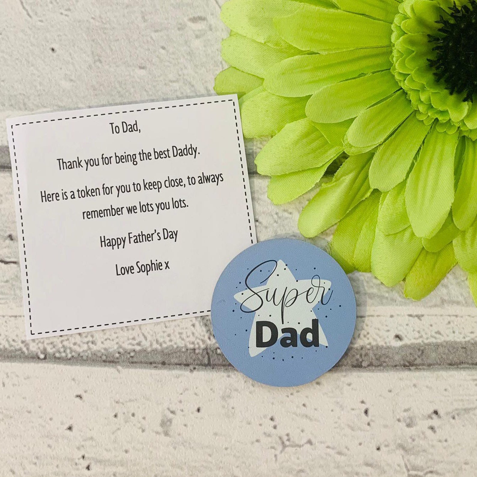 Personalised Father's Day Gift Father's Day Token - Etsy