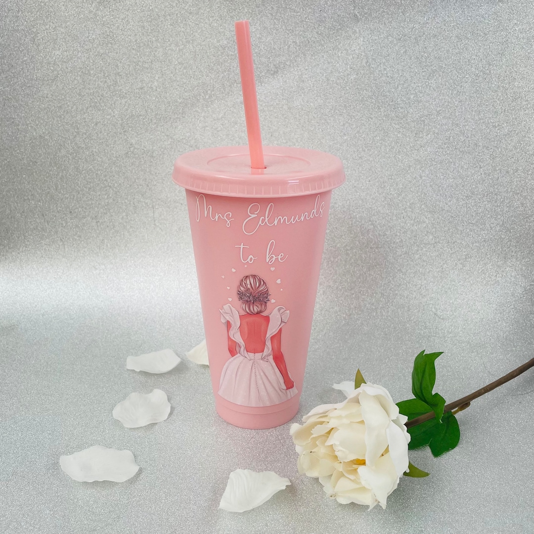 Personalised Reusable Bride Cup, Bride Gift, Reusable Hen Party Cup ...