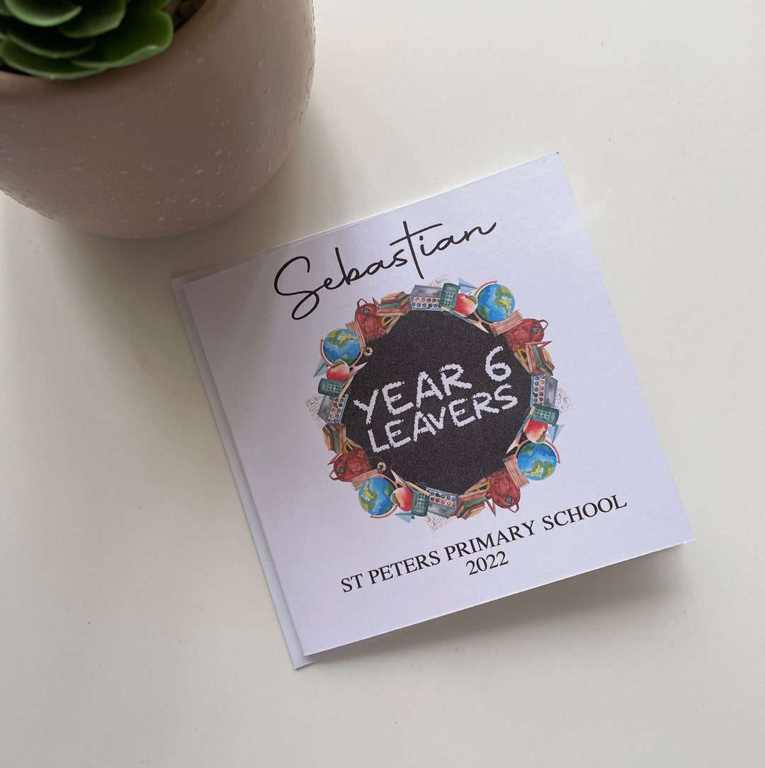 Personalised Class of 2022 Card, Personalised Leavers Card, Year 6 ...