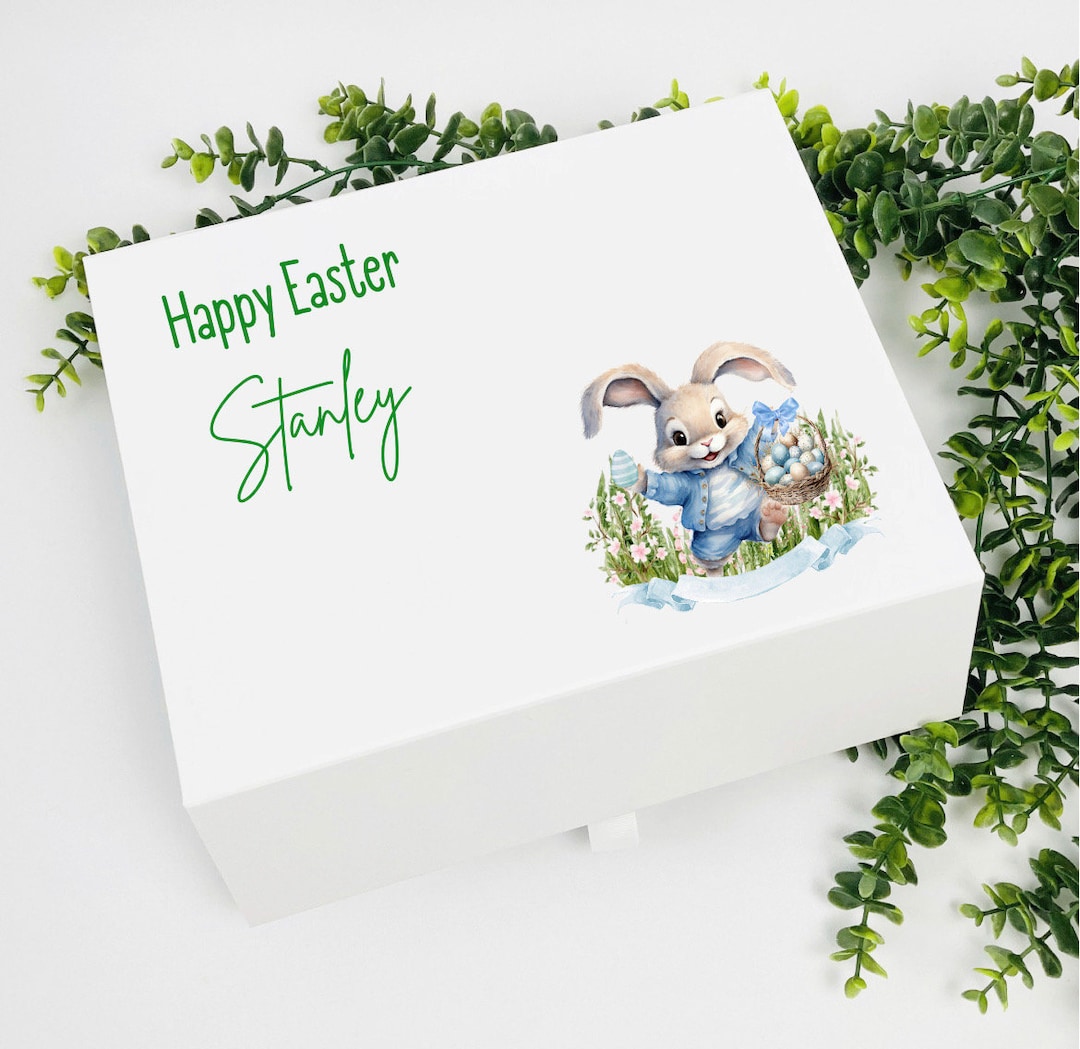 Luxury Personalised Easter Bunny Gift Box, Easter Gift Box, Easter Gift ...