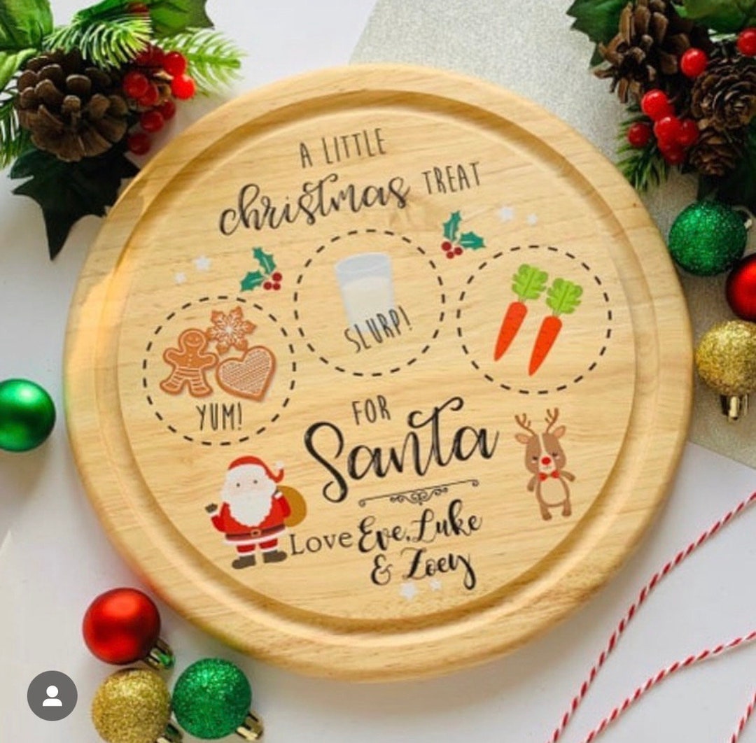 Wooden Christmas Eve Treat Boards, Santa Treat Board, Christmas Eve ...