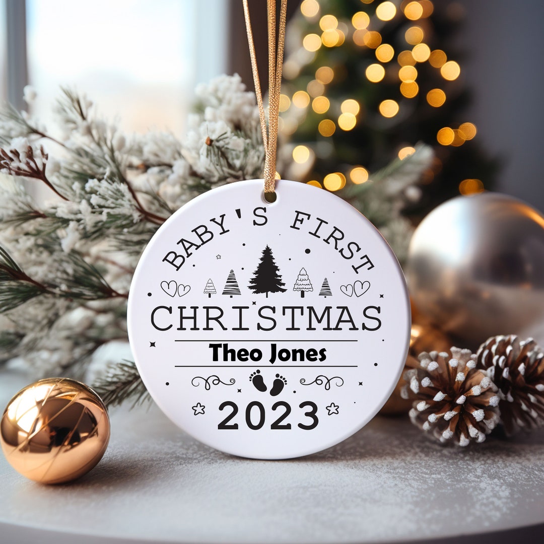 Personalised 'babies First Christmas' Christmas Bauble, Babies ...