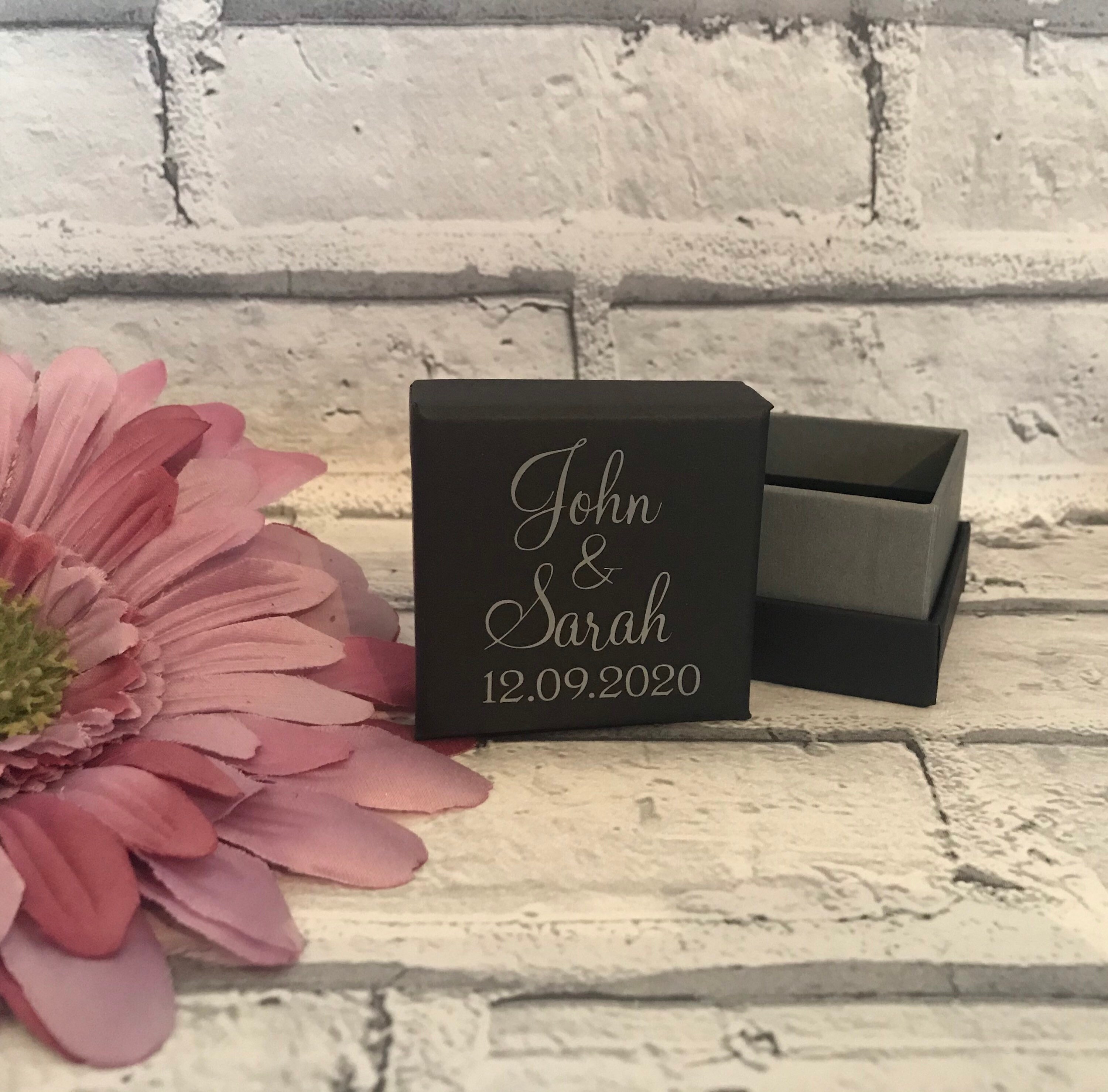 Personalised Wedding Ring Gift Box Personalised Engagement - Etsy UK